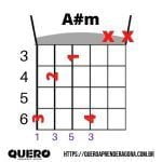 Como Fazer o Acorde A#m no Violão - Lá sustenido menor